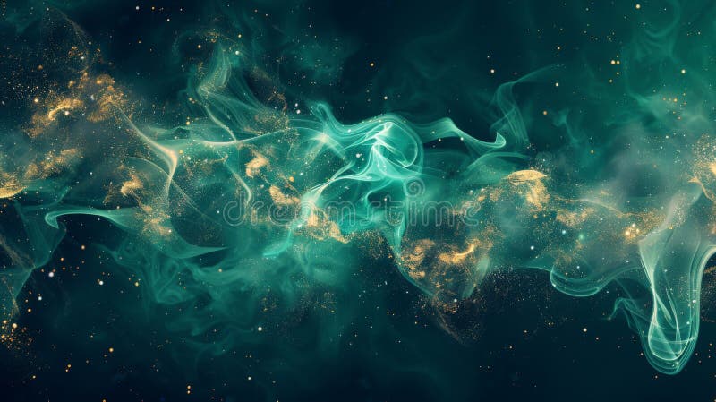 An Abstract Background with Sparkling Elements and Elegant Smoke ...
