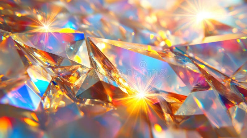 Abstract Background with Sparkling Rainbow Crystal Texture. Luxury ...