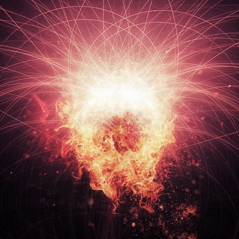 Abstract Background with Explosion and Sparks Stock Illustration ...