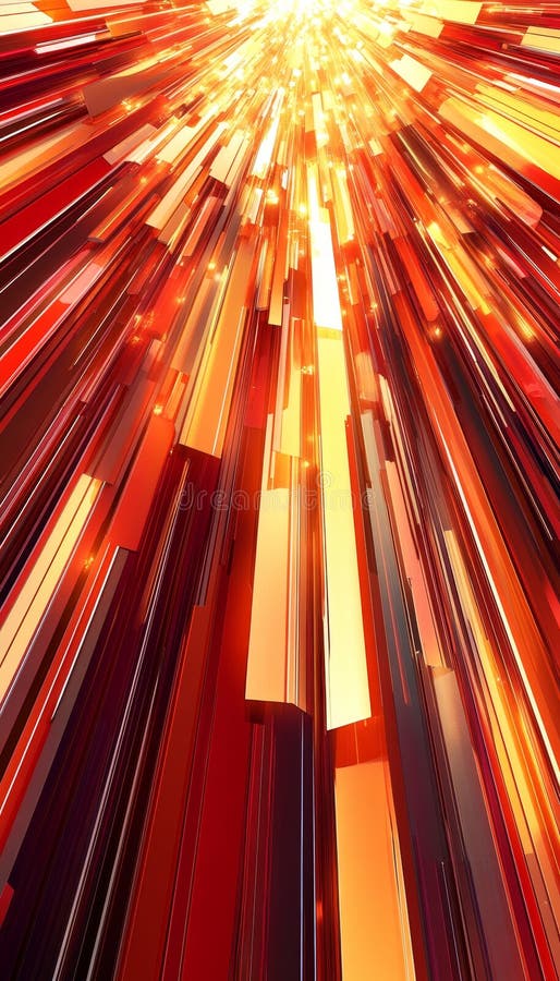 Abstract Background, Speed Effect with Bright Light Source, Radiant and Sharp, Flowing, Red ...