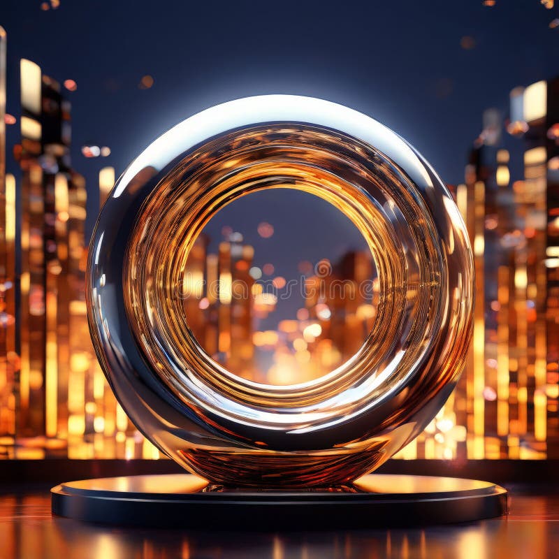 Abstract Background with Sphere. 3d Rendering Stock Illustration ...