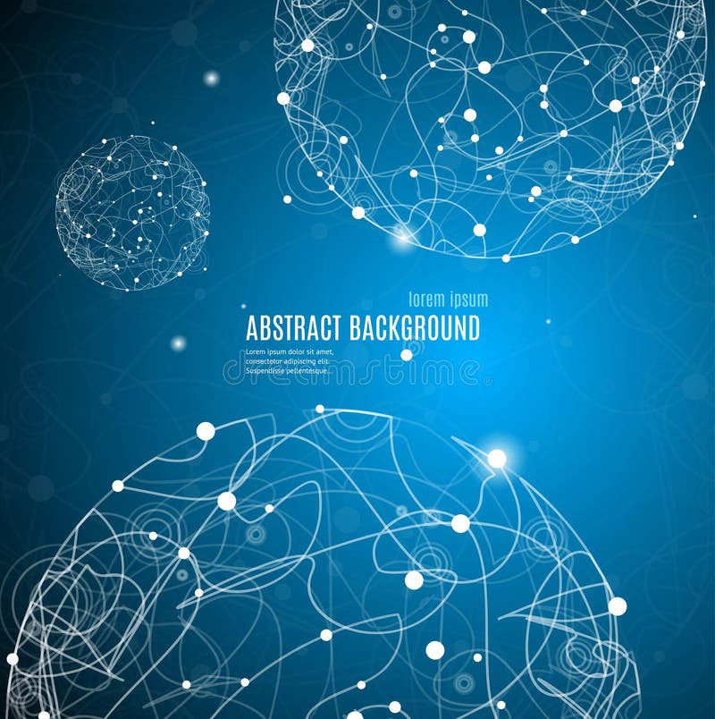 Abstract Background with Sphere Space. Vector Stock Vector ...