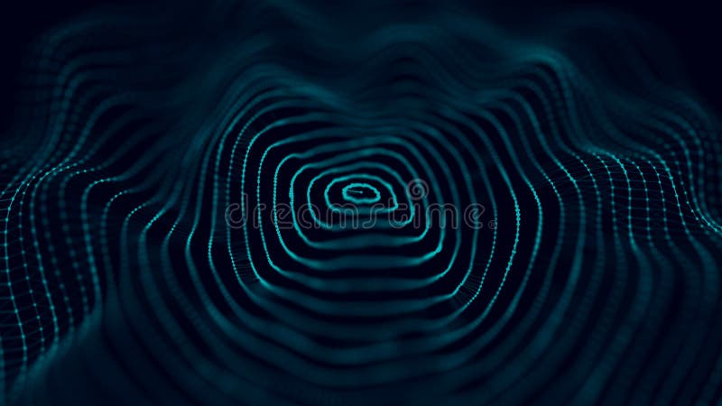 Abstract Background with Spider Web. Dynamic Wave of Particles. Big ...