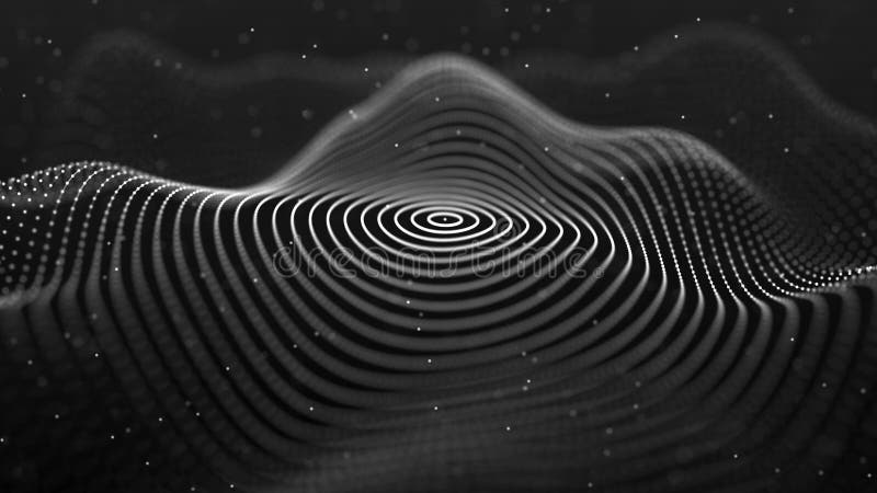 Abstract Background with Spider Web. Dynamic Wave of Particles. Big ...