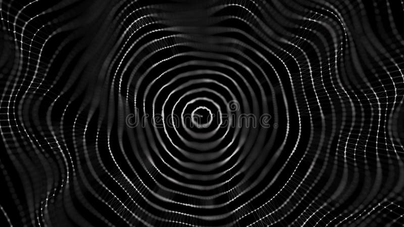 Abstract Background with Spider Web. Dynamic Wave of Particles. Big Data. 3d Rendering Stock ...