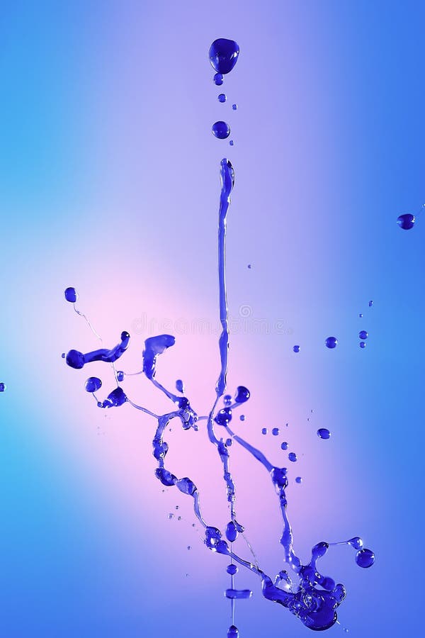 Abstract Background of a Splash of Colored Water, Collision of Colored ...