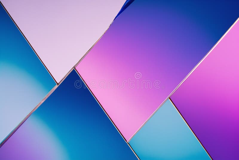 Abstract Background Split into Purple and Blue Diagonal Pieces ...