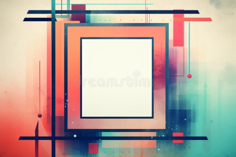 Abstract Background with a Square Frame on it Stock Illustration ...