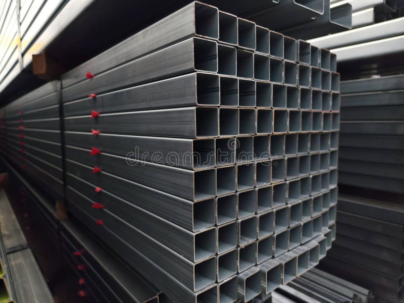 Abstract Background with Stack Numerous Metallic Profile Stock Image ...