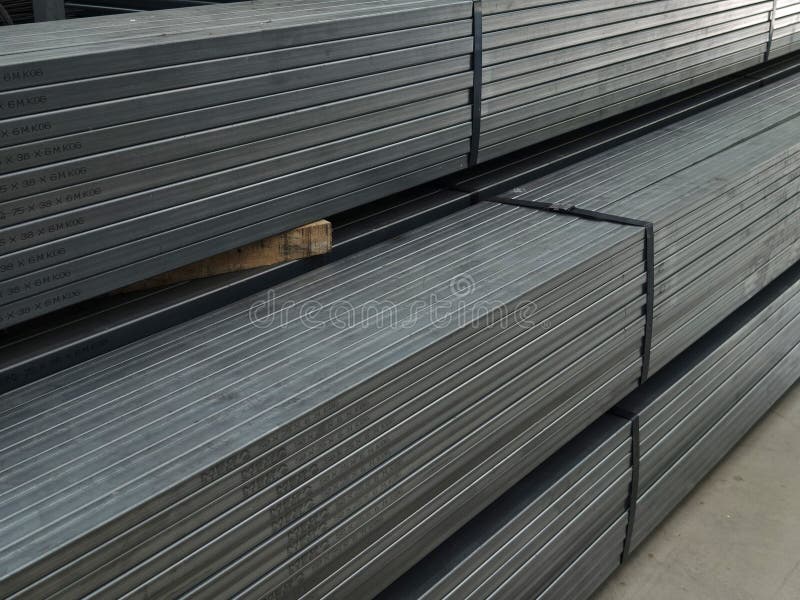 Abstract Background with Stack Numerous Metallic Profile Stock Photo ...