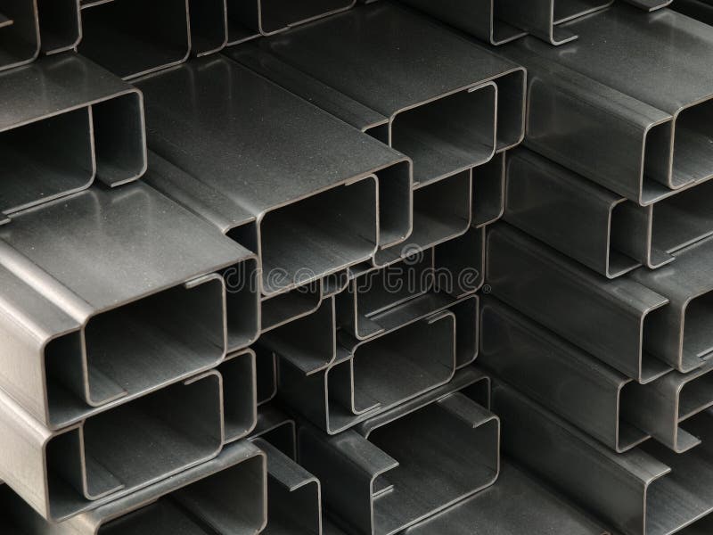 Abstract Background with Stack Numerous Metallic Profile Stock Photo ...