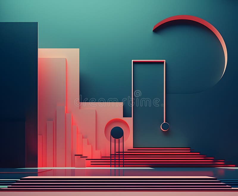 Abstract Background with Stage Theater. Stock Illustration ...