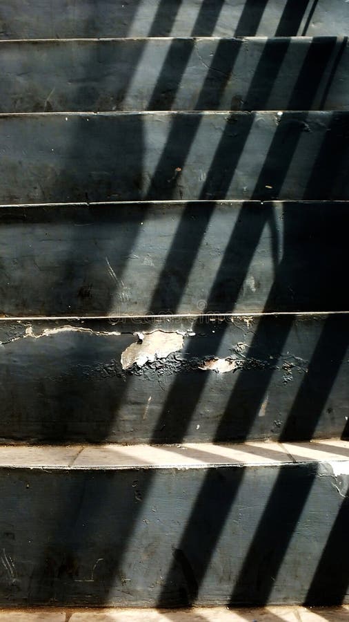 Abstract Background of a Staircase with a Shadow on it. Stock Photo ...