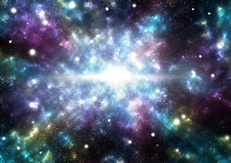 Abstract Background of Star Explosion in a Galaxy Stock Illustration ...