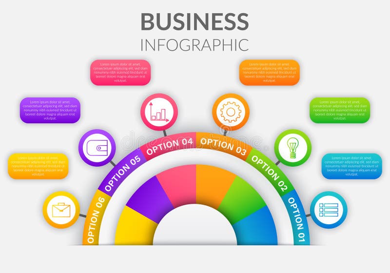 Abstract Background with Steps, Parts, Options, Infographic Template ...