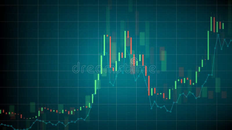 Abstract Background Stock Market Candle Stick on Graph Chart Black ...