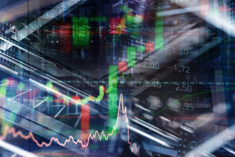 Abstract Background of a Stock Trading Market Value Stock Photo - Image ...