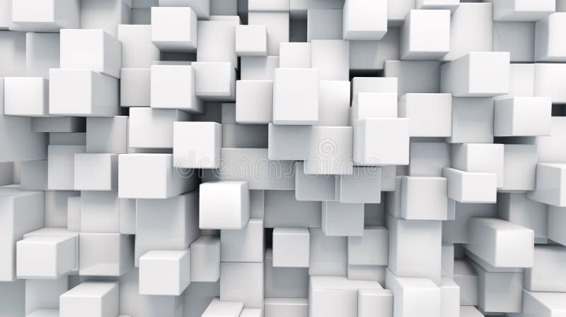 Abstract Background of Stone White Shifted Cubes with Random Offset ...