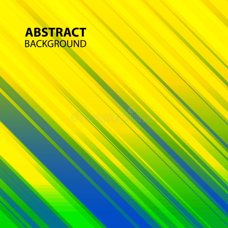 Abstract Background with Straight Lines in Brazil Flag Colors. Stock ...