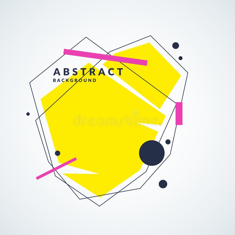 Abstract Background with Straight Lines and Geometric Objects in ...