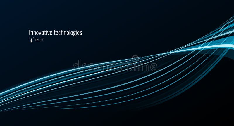 Abstract Background with Stripe Graphic Element, Curved 3d Shape Formed ...