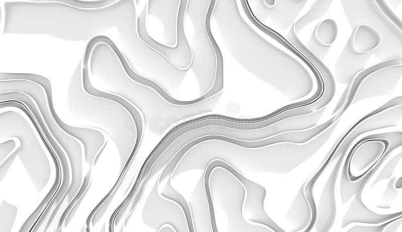 Abstract Background with Stripes or Curved Lines. Relief Map. 3D Render ...