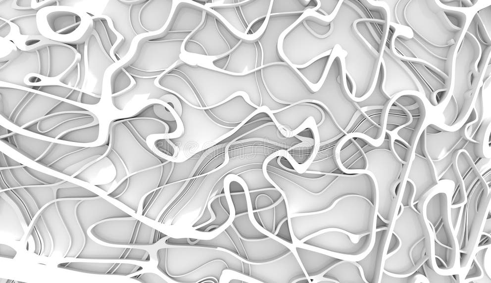 Abstract Background with Stripes or Curved Lines. Relief Map. 3D Render ...