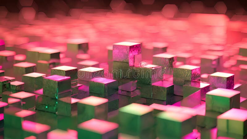 Abstract Background With Structure Of Cubes Colorful Cubes Texture For
