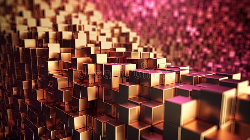 Abstract Background with Structure of Cubes. Colorful Cubes Texture for ...