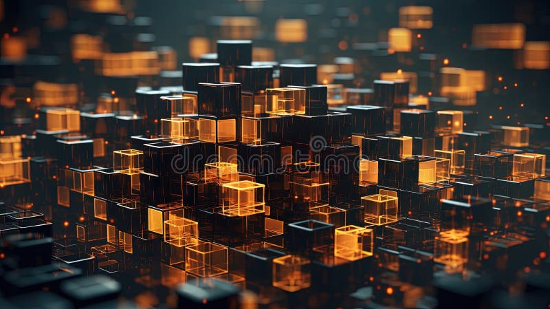 Abstract Background with Structure of Cubes. Colorful Cubes Texture for ...