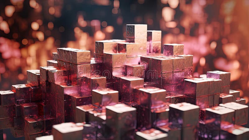 Abstract Background With Structure Of Cubes Colorful Cubes Texture For