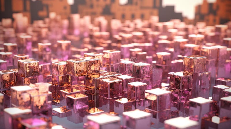 Abstract Background With Structure Of Cubes Colorful Cubes Texture For