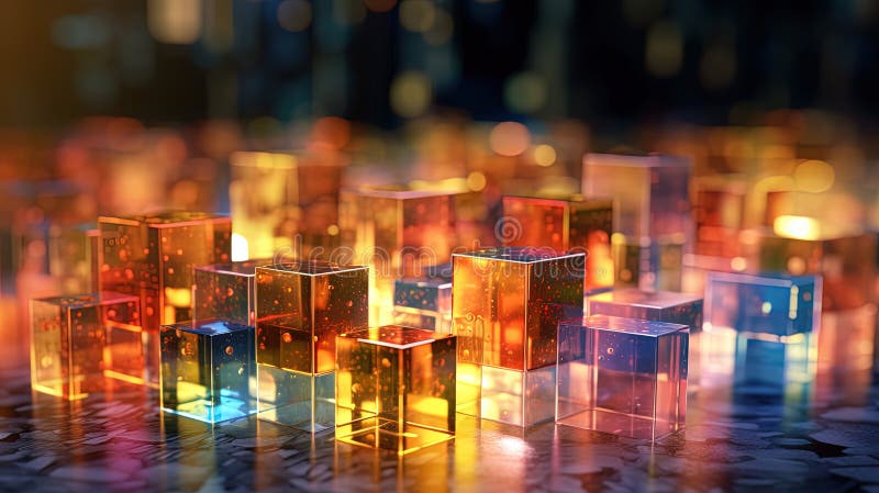 Abstract Background With Structure Of Cubes Colorful Cubes Texture For