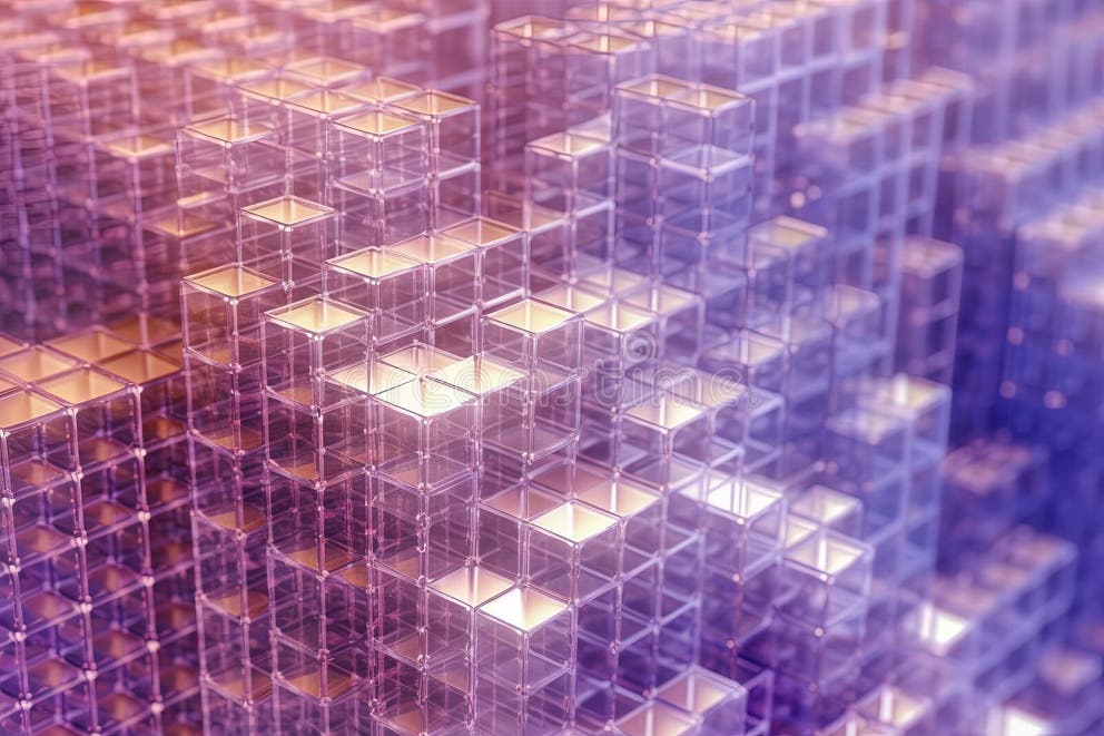 Abstract Background with Structure of Cubes. Colorful Cubes Texture for ...