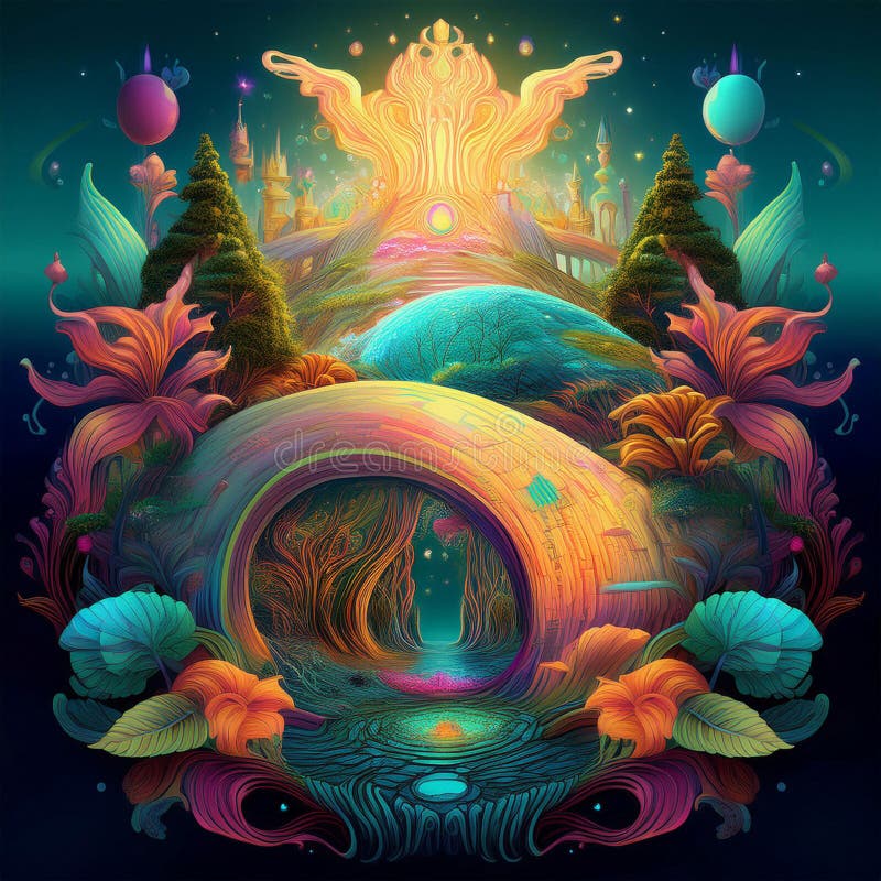 Abstract Background Stye Fantasy Stock Illustration - Illustration of ...