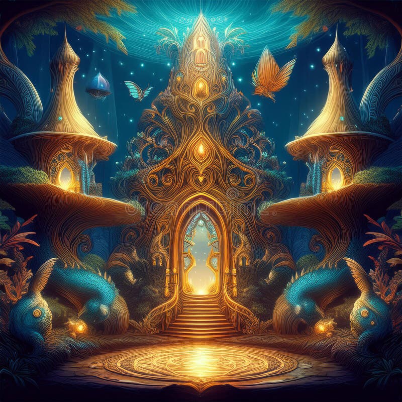 Abstract Background Stye Fantasy Stock Illustration - Illustration of ...