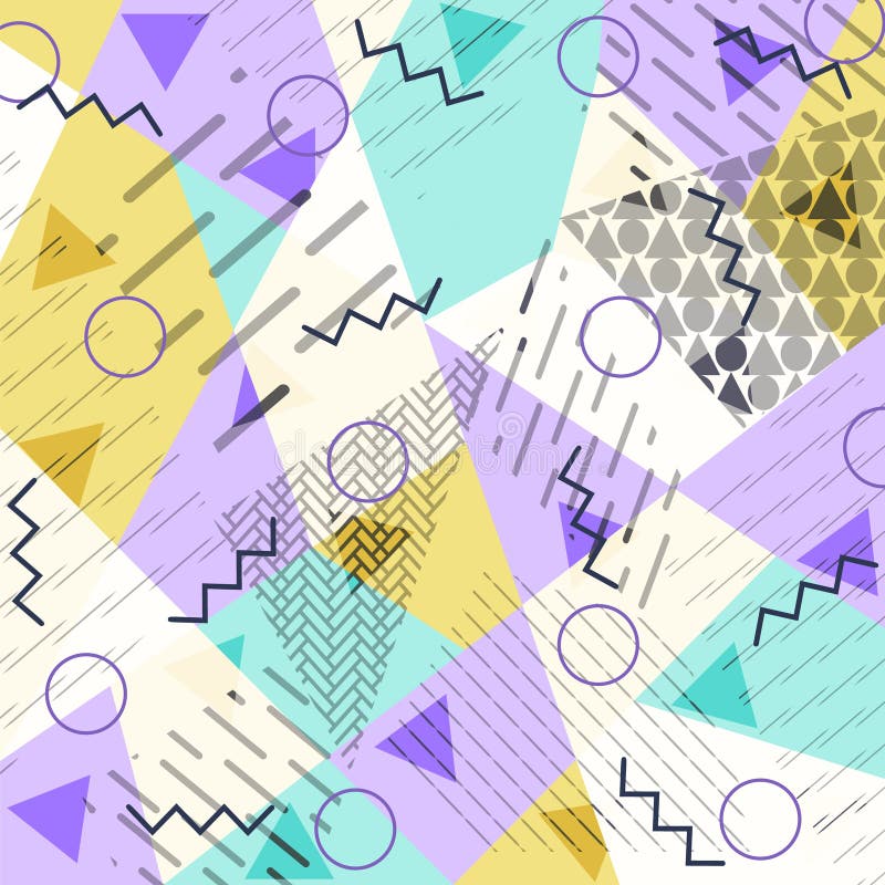 Abstract Background in the Style of Memphis Stock Vector - Illustration ...