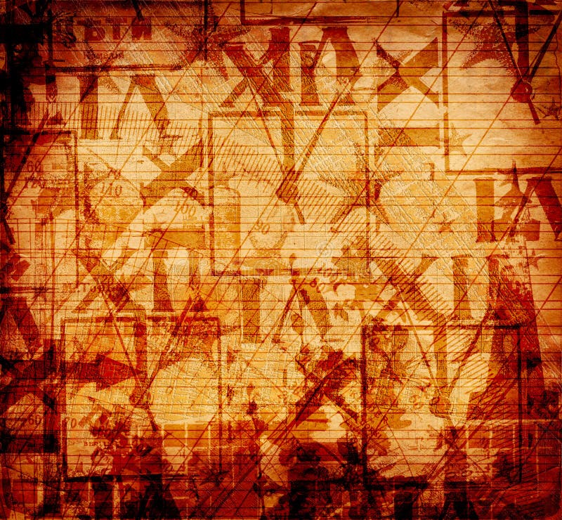 Abstract Background in the Style of Mixed Media Stock Illustration ...