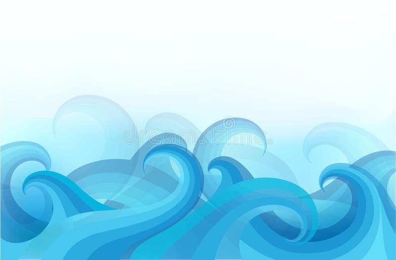 Set of the stylized waves stock vector. Illustration of graphics - 24451969