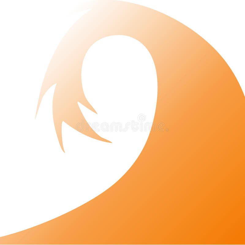 Background of Summer in Orange, Curve 048 Stock Vector - Illustration ...