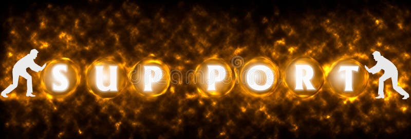 Abstract Background with SUPPORT Concept. 3d Illustration Stock ...