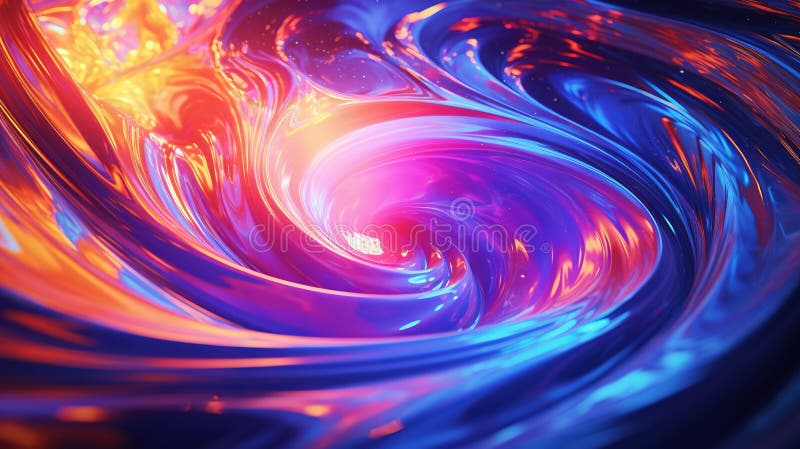 Abstract Background with Swirl of Colors Twisting in Motion in Vivid ...