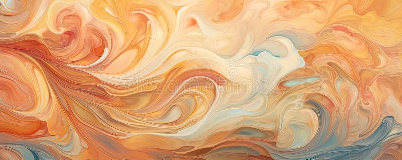 Abstract Background with Swirling Waves and Fluid Forms, Representing ...