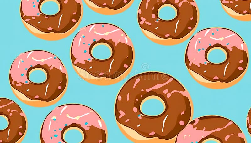 Abstract Background with Tasty Donuts, Generative AI. Stock Photo ...