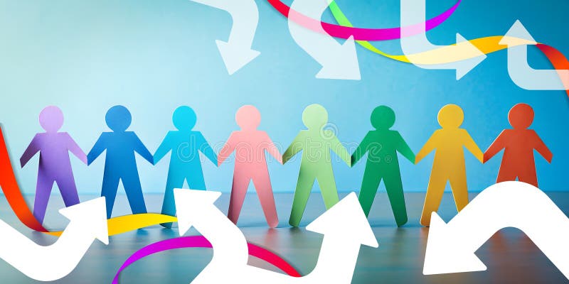 Abstract Background. Teamwork Ideas Concept and LGBTQ Talent ...