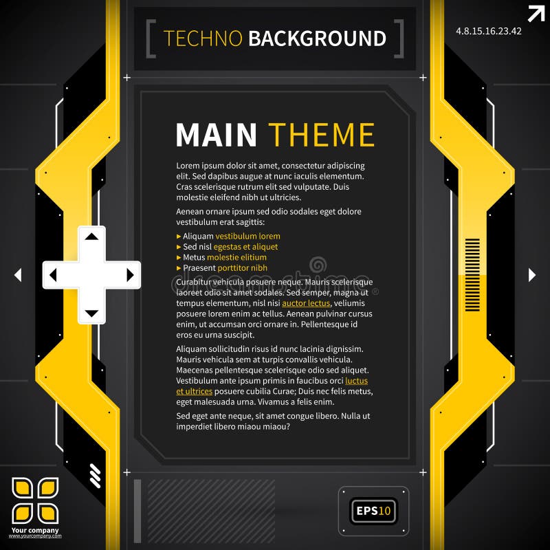 Abstract Background in Techno Style Stock Vector - Illustration of ...