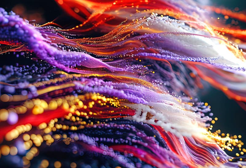 Abstract Background of Technological Particles in the Form of an ...