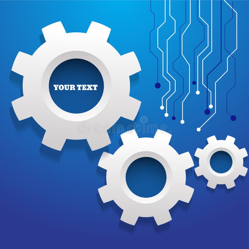 Abstract Technology Gear Circuit Board, Vector Background Eps 10 Design ...