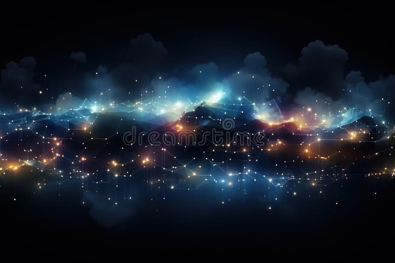 Abstract Background Technology Cloud Networking Generative Ai Stock