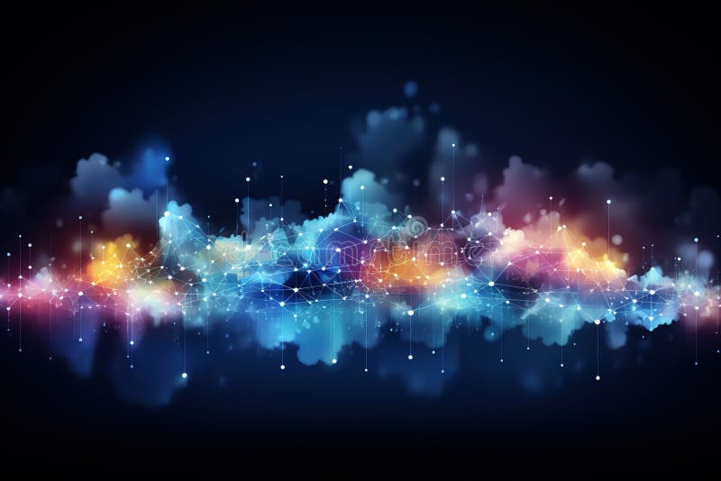 Abstract Background Technology Cloud Networking Generative Ai Stock
